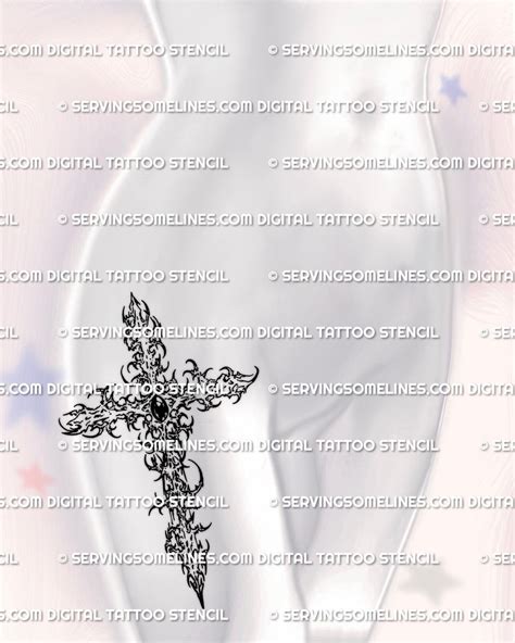 Cross Tattoo Stencils Servingsomelines