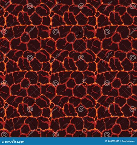 Cartoon Game Texture Lava Surface Seamless Pattern Game Asset Walls