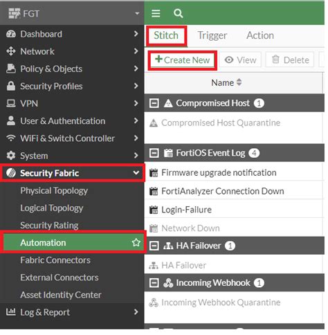 Technical Tip Configure An Automation Stitch To G Fortinet Community