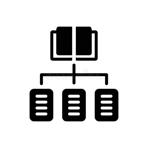 Black Solid Icon For Classification Categorization And Allocation Stock Vector Illustration