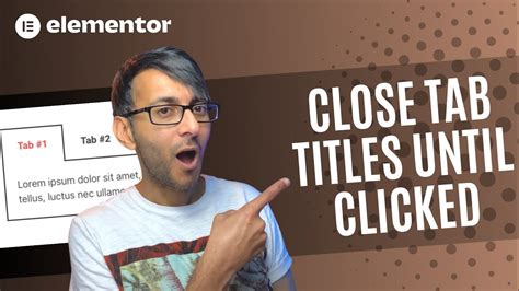 Close Elementor Tabs Until Clicked To Open Elementor Wordpress Tutorial YouTube