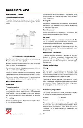 Grouting Compound Fosroc Conbextra Gp2 Cement Precision Grout Trader