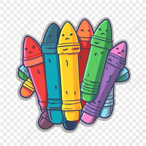 크레용 재미있는 스티커 클립 아트 벡터상표 Png 일러스트 무료 다운로드 Lovepik