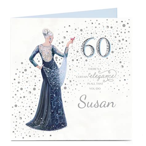 Buy Personalised 60th Birthday Card A Certain Elegance For Gbp 279
