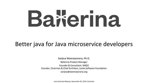 Java Colombo Meetup The Better Java For Java Microservices Developers Ppt