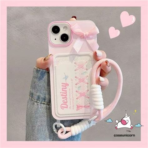 Cartoon Fantasy Pink Bow Cute Graffiti Case Compatible For Iphone 16 12