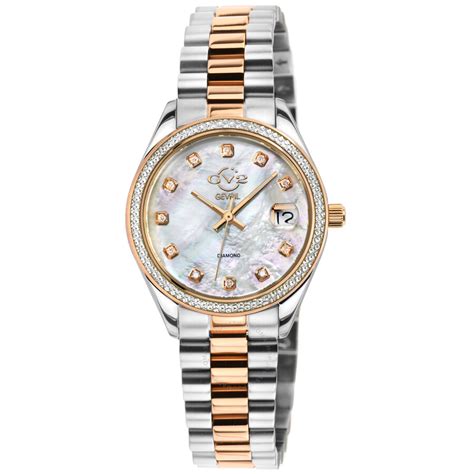 Gv2 By Gevril Turin Quartz Diamond Ladies Watch 12423b 840840125439
