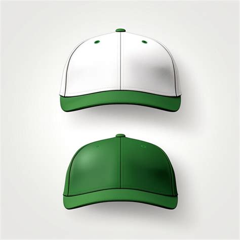 Premium Ai Image Green Cap On White Background