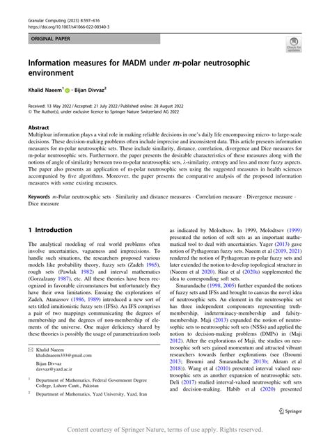 Information Measures For Madm Under M Polar Neutrosophic Environment