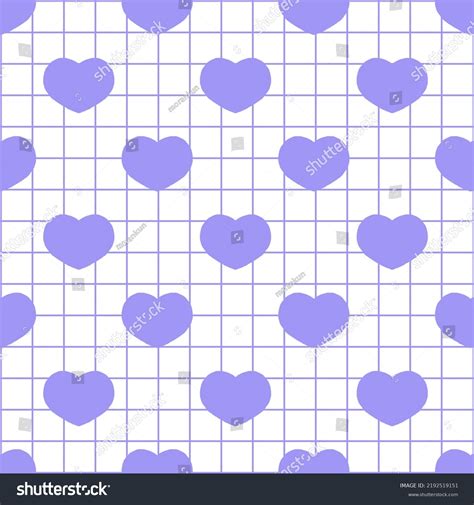 Cute Purple Heart Seamless Pattern Wallpaper Stock Illustration