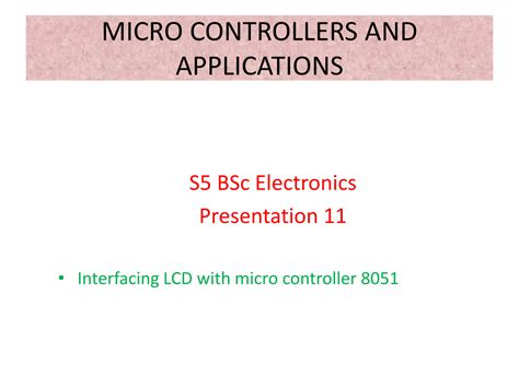 SOLUTION: Interfacing lcd with 8051 ppt11 - Studypool