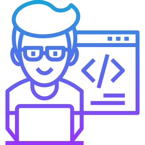 Programmer Generic Gradient Outline Icon