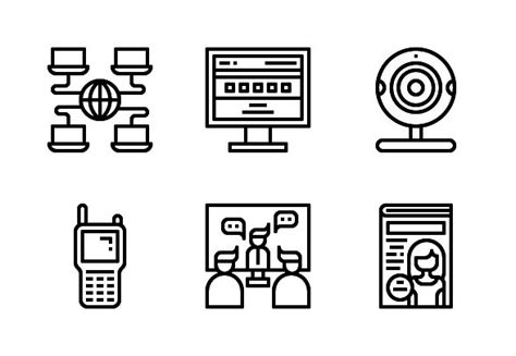 Communication Outline Icons By Mynamepong Outline Communication Icon