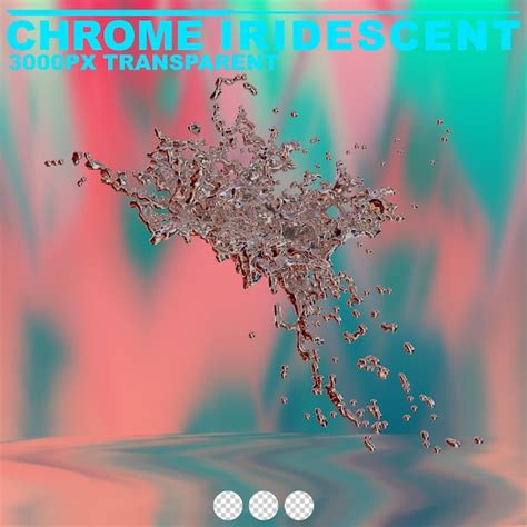 Premium Psd Futuristic Chrome Liquid Iridescent Abstract Metallic
