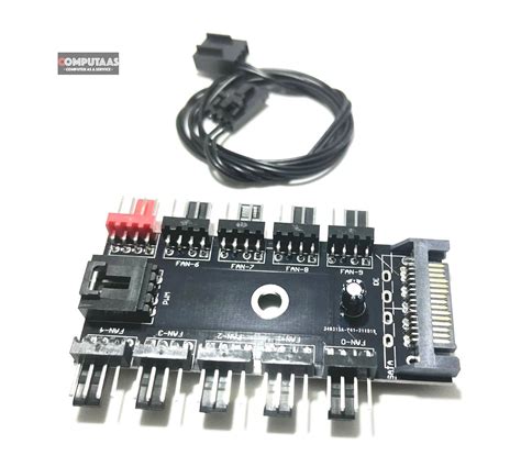 To PC Cooling Pin PWM Fan Hub Splitter SATA V Powered