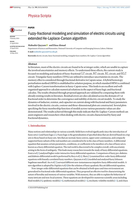 Fuzzy Fractional Modeling And Simulation Of Electric Circuits Using