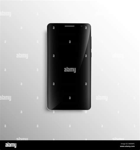 Black Smartphone With Curved Screen Vector Illustration Stock Vector Image Art Alamy