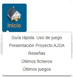 Menú principal de la web
