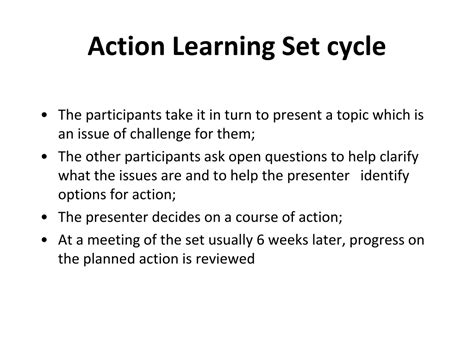 Ppt Action Learning Enhancing Skills Through Collaboration