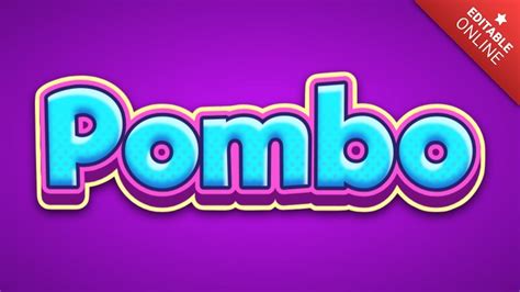 Pombo Editable Fantasy Cartoon Text Effect Generator