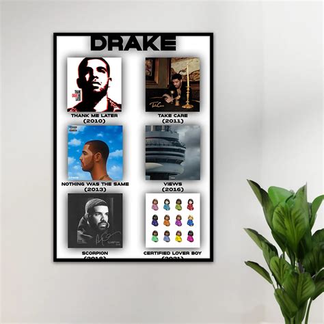 Drake Discography Poster Prntd