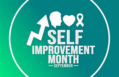 September Is Self Improvement Month Template Stock Illustration
