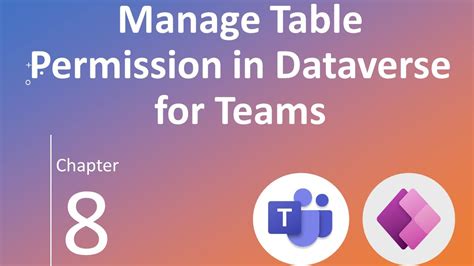 Manage Table Permissions In Dataverse For Teams Youtube