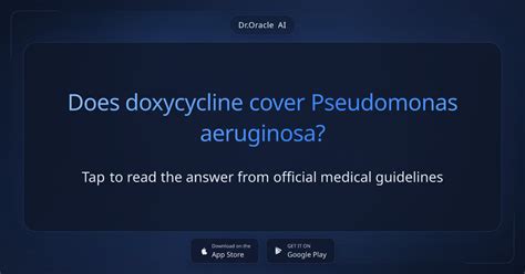 Does Doxycycline Cover Pseudomonas Aeruginosa