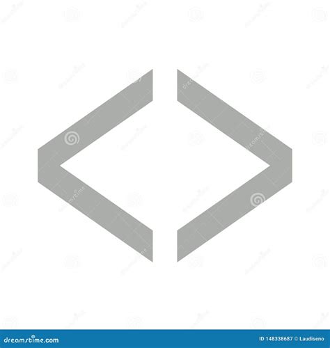 Isolated Pair Of Brackets Programming Code Stock Vector Illustration