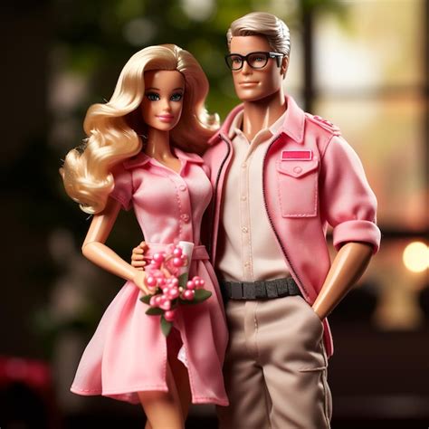 Premium Ai Image Barbie And Ken 3d Doll Wearing Ultra Realistic Pink