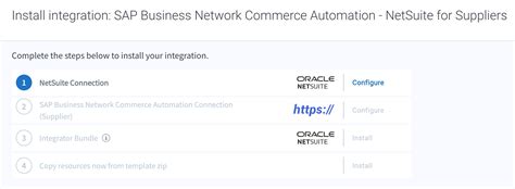 Install The Sap Business Network Commerce Automation Netsuite Quickstart Integration Template