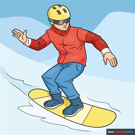 How To Draw A Snowboarder Really Easy Drawing Tutorial