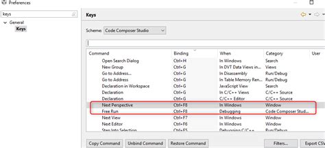 CCS AWR1843 Key Shortcut For Switching Between Edit And Debug Views Code Composer Studio