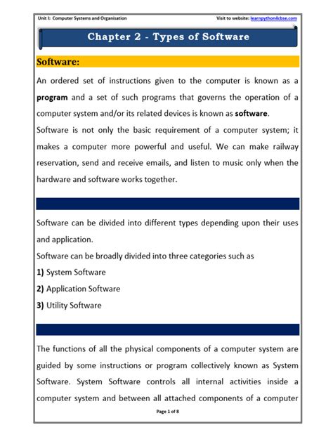 2 Types Of Software Pdf Computer File Operating System