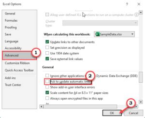 Microsoft Excel Security Warning Automatic Update Of Links Has Been Disabled