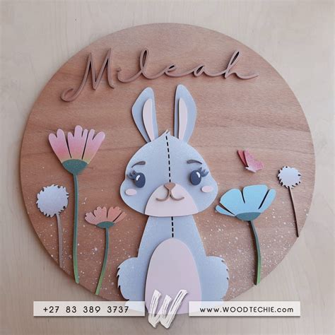 Bunny Name Board Woodtechie