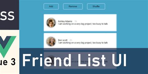 Animating Lists In Vue 3 Create Friend List Ui Rwebdesign