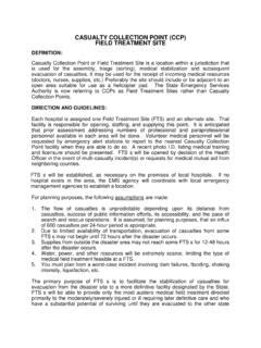 Casualty Collection Point Ccp Field Treatment … Casualty Collection