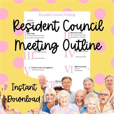 Resident Council Meeting Notes Templateactivity Director Resources
