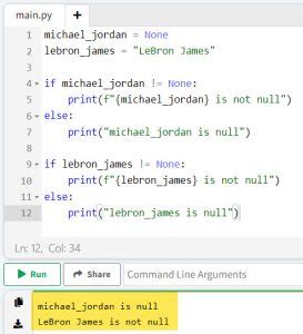 How To Check If A Variable Is Not Null In Python