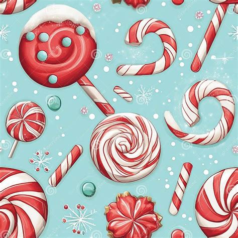 Colorful Candy Cane Seamless Pattern Design Stock Illustration Illustration Of Canes Cheerful