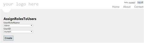 Assigning Role To User In Aspnet Mvc Membership