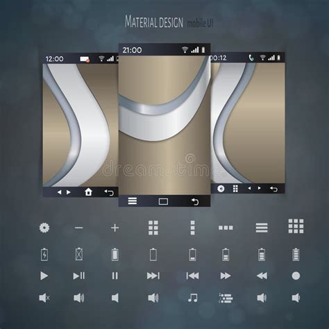 Abstract User Interface Templates Of Overlaps Paper Stock Vector