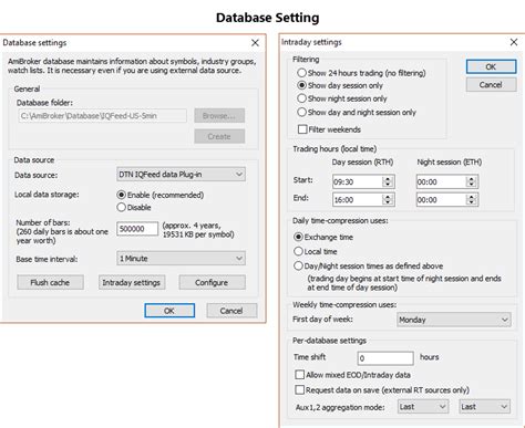 help on computation daily stats on 1 minute bar database afl