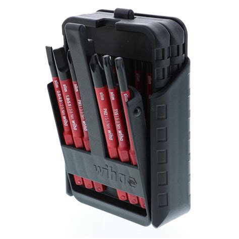 Wiha Screwdriver Bit Sets Set Type 12 Piece Insulated Slimline Blade Belt Set Tip Type