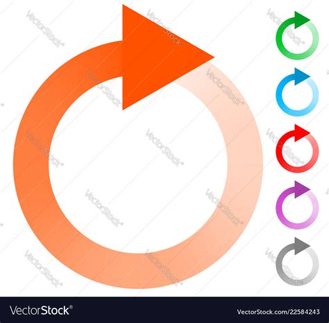 Circular Arrow Circle Arrow Icon Rotation Restart Vector Image