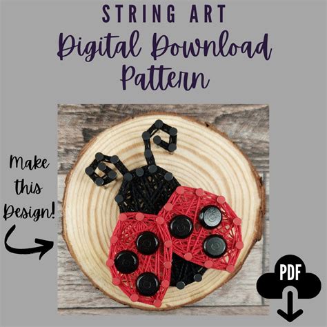 Ladybug String Art Pattern Download Etsy
