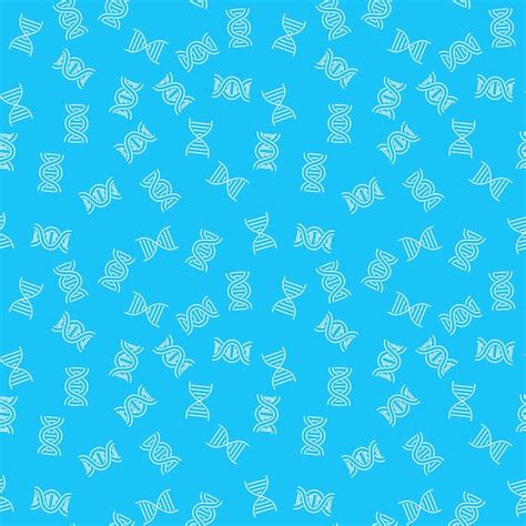 Premium Vector Blue Dna Strand Vector Seamless Pattern