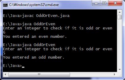 Even Odd Program In Java Python Tutorials