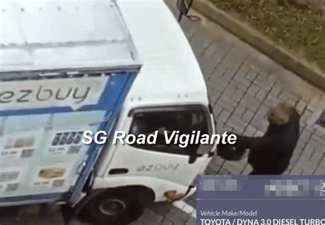 Lorry Nearly Runs Over Woman In Punggol After Group Tries To Stop Driver From Leaving